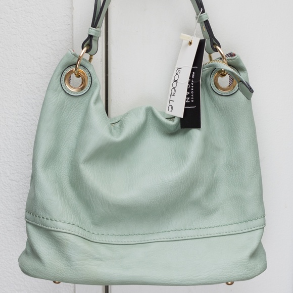 Isabelle | Bags | Nwt Isabelle Mint Hobo Handbag Cross Body Vegan ...